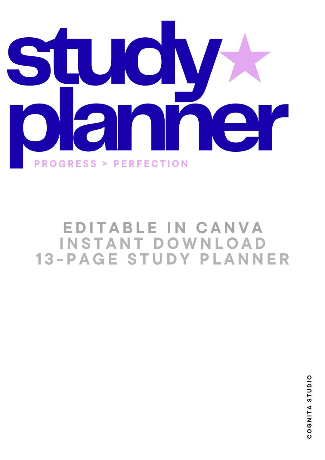Study Planner | Editable Canva Template | Academic Planner - Etsy Australia