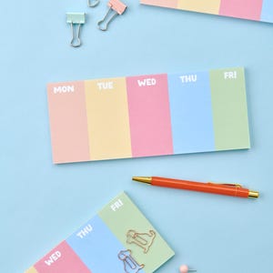 Pastel Weekday Shortie Weekly Planner Pad (yearly Planner, Undated ...
