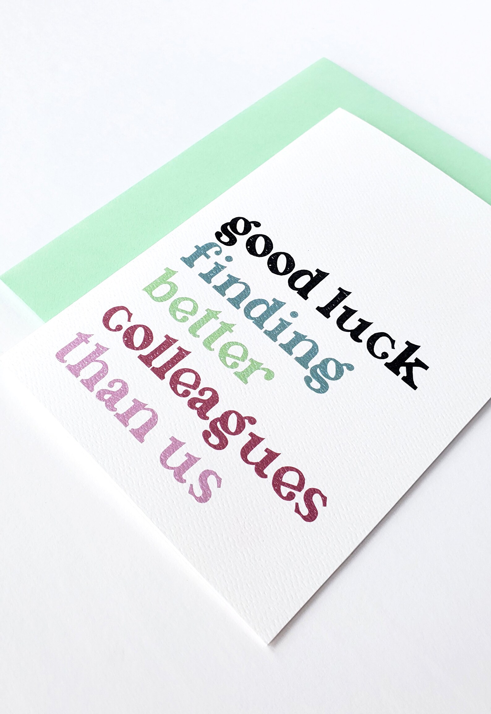 Good Luck Finding Better Colleagues Than Us Work Card W/ - Etsy