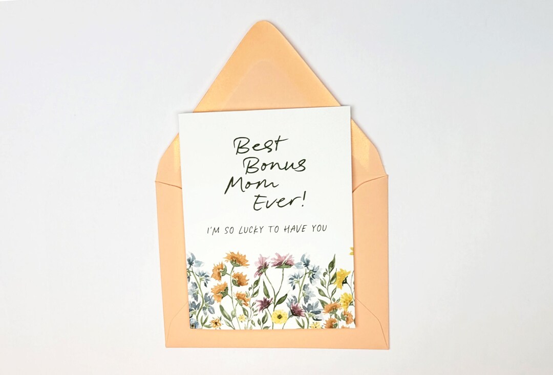 Best Bonus Mom Ever Mother's Day Card for Stepmom (card for Step Mom ...