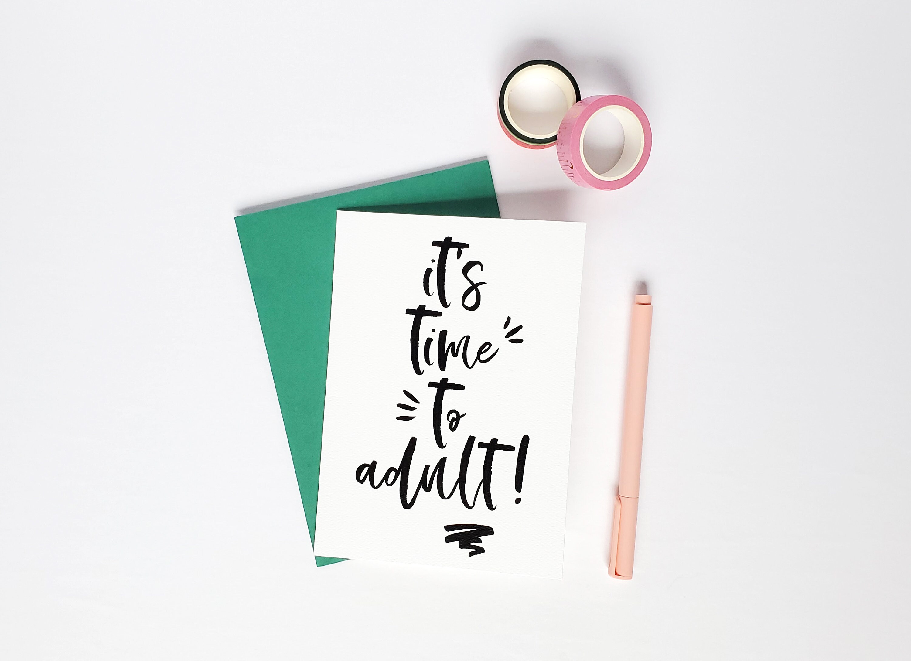 It's Time to Adult Greeting Card with Matching Envelope | Etsy
