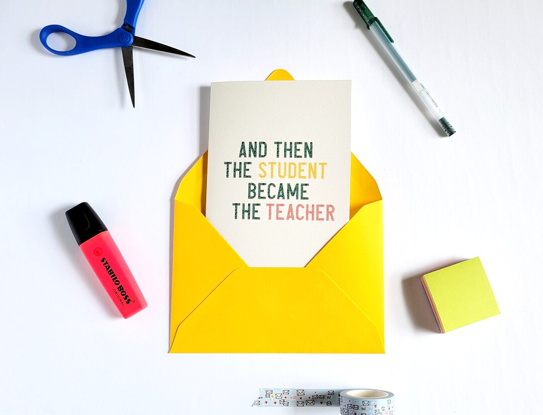 Then the Student Became the Teacher Teacher Graduation Card ...