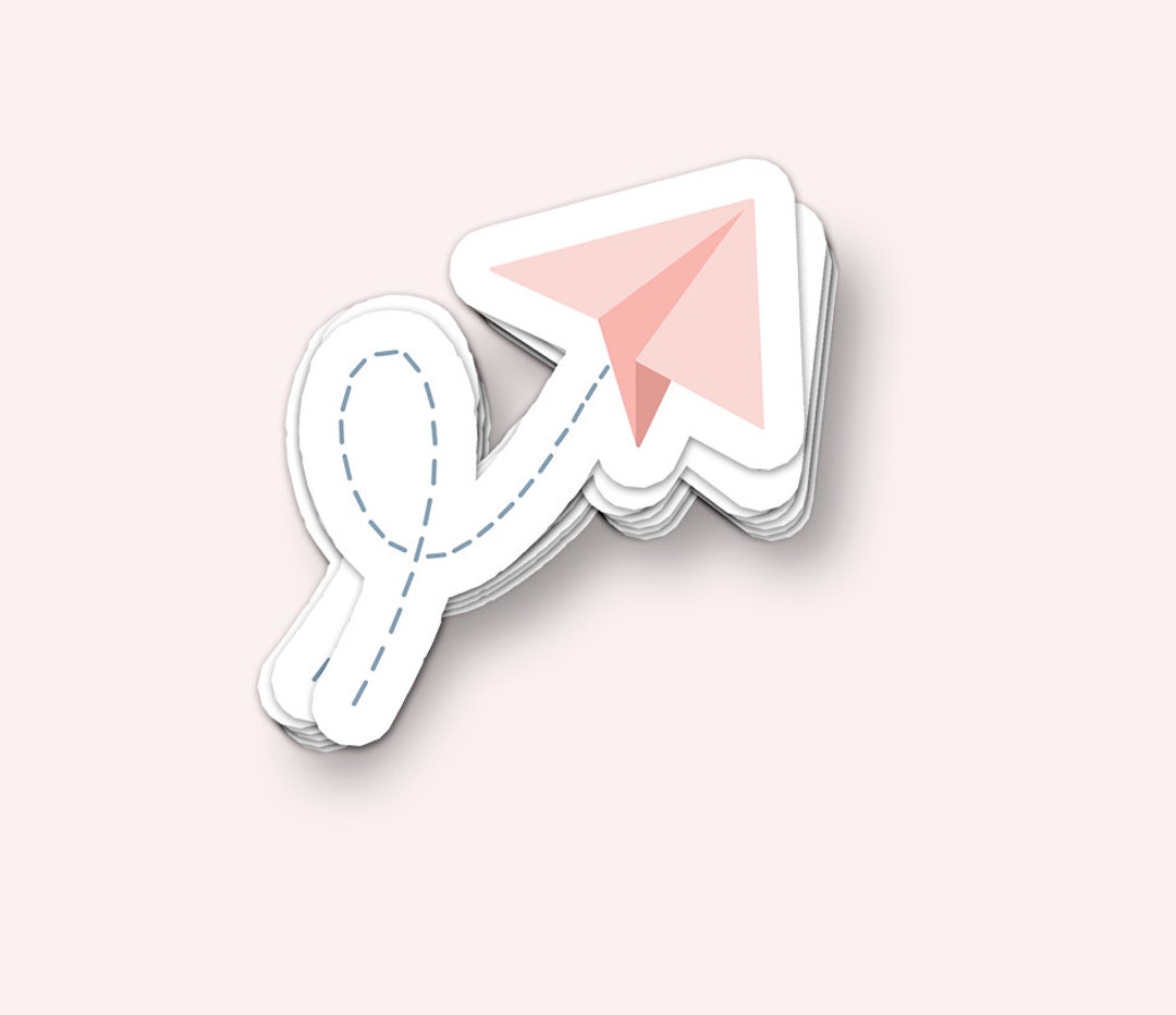 Paper Airplane Vinyl Sticker (waterproof, UV Resistant, Sticker Laptop ...