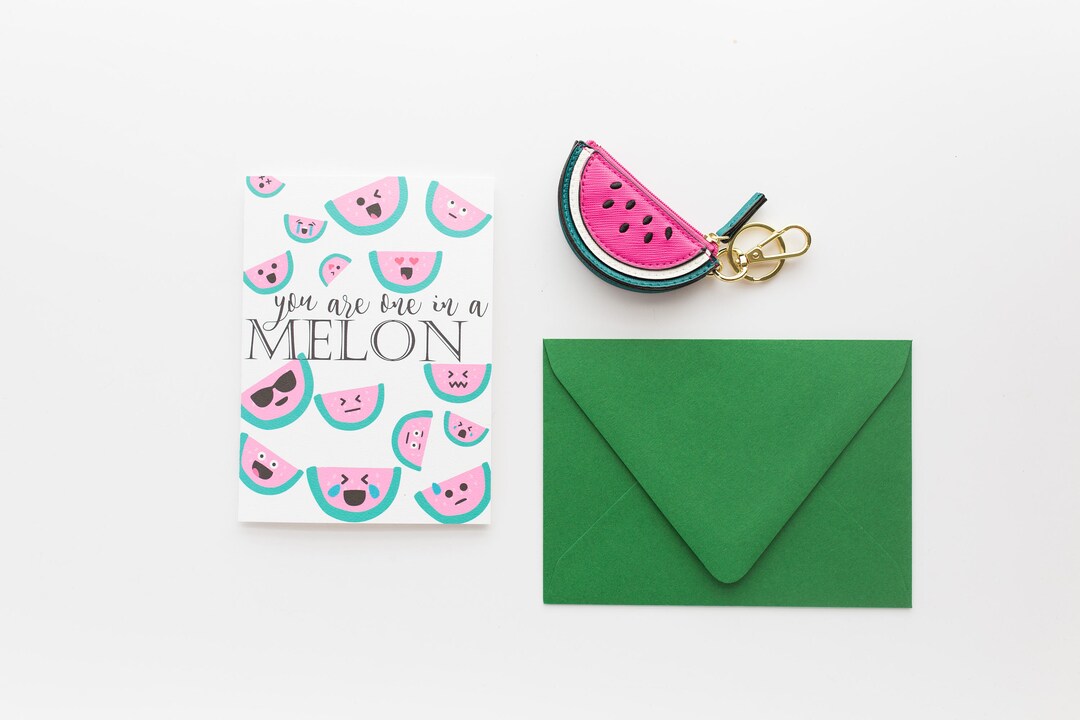 One in a Melon Thank You Greeting Card With Envelope (blank Inside ...