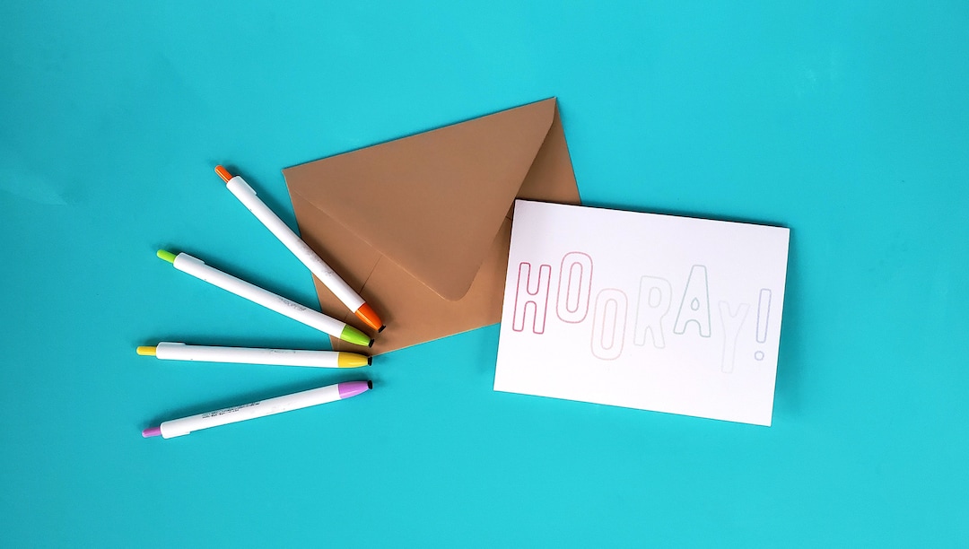 Hooray! Congratulations Card With Envelope (graduation Card, New Job ...