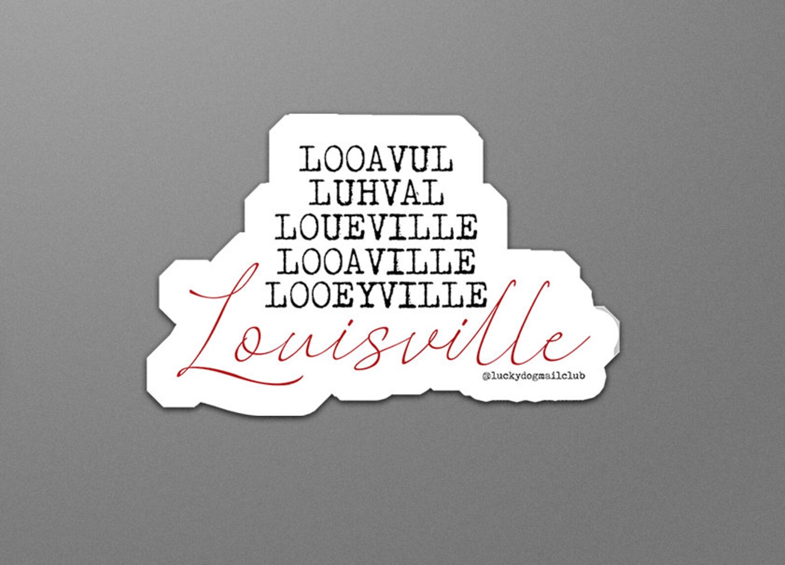 Pronounce Louisville Vinyl Sticker Waterproof and UV | Etsy