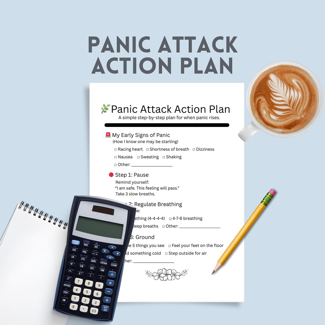 Panic Attack Action Plan | Anxiety Emergency Plan PDF | Calm Down ...