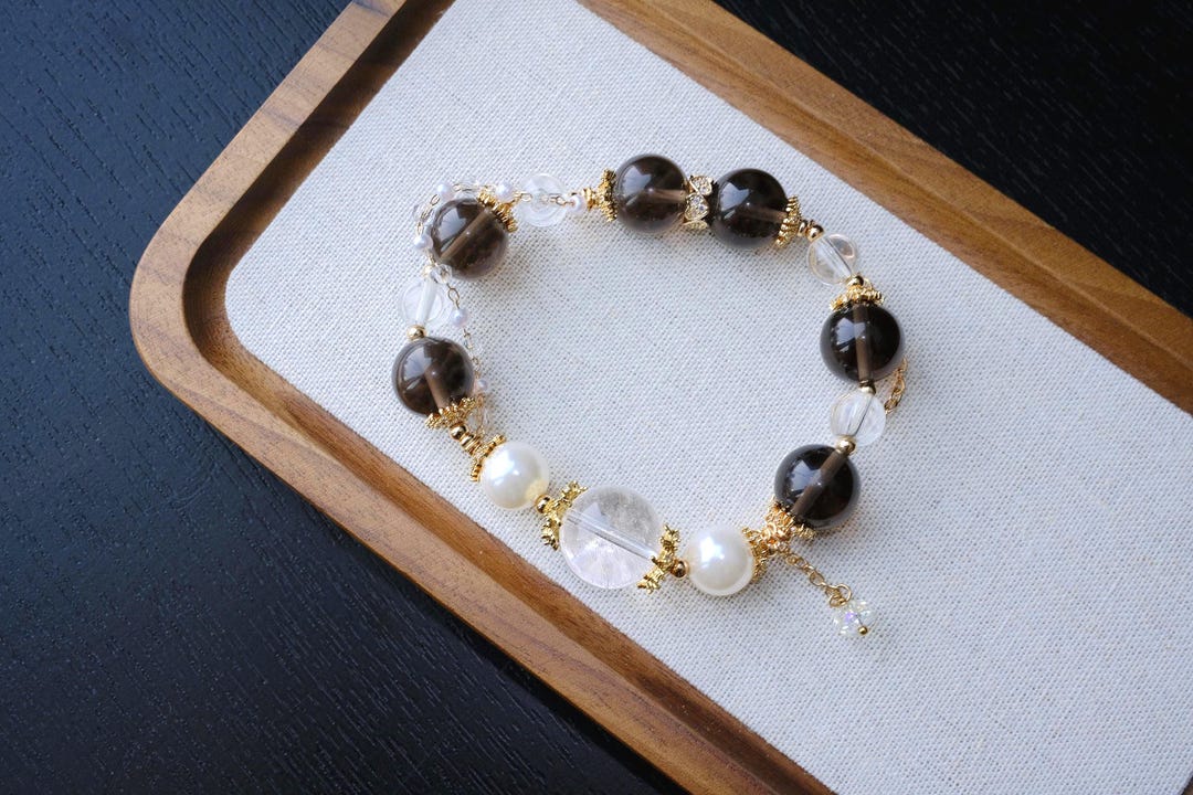 澪の守り｜mio No Mamori - Clear & Smoky Quartz Protection Bracelet ...