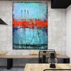 Extra Large Scale Canvas Original Abstract Painting 48x36 Yellow Green ...