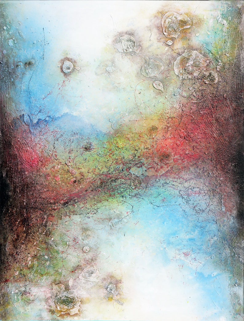 Extra Large Scale Canvas Original Abstract Painting 48"x36" Neutral ...