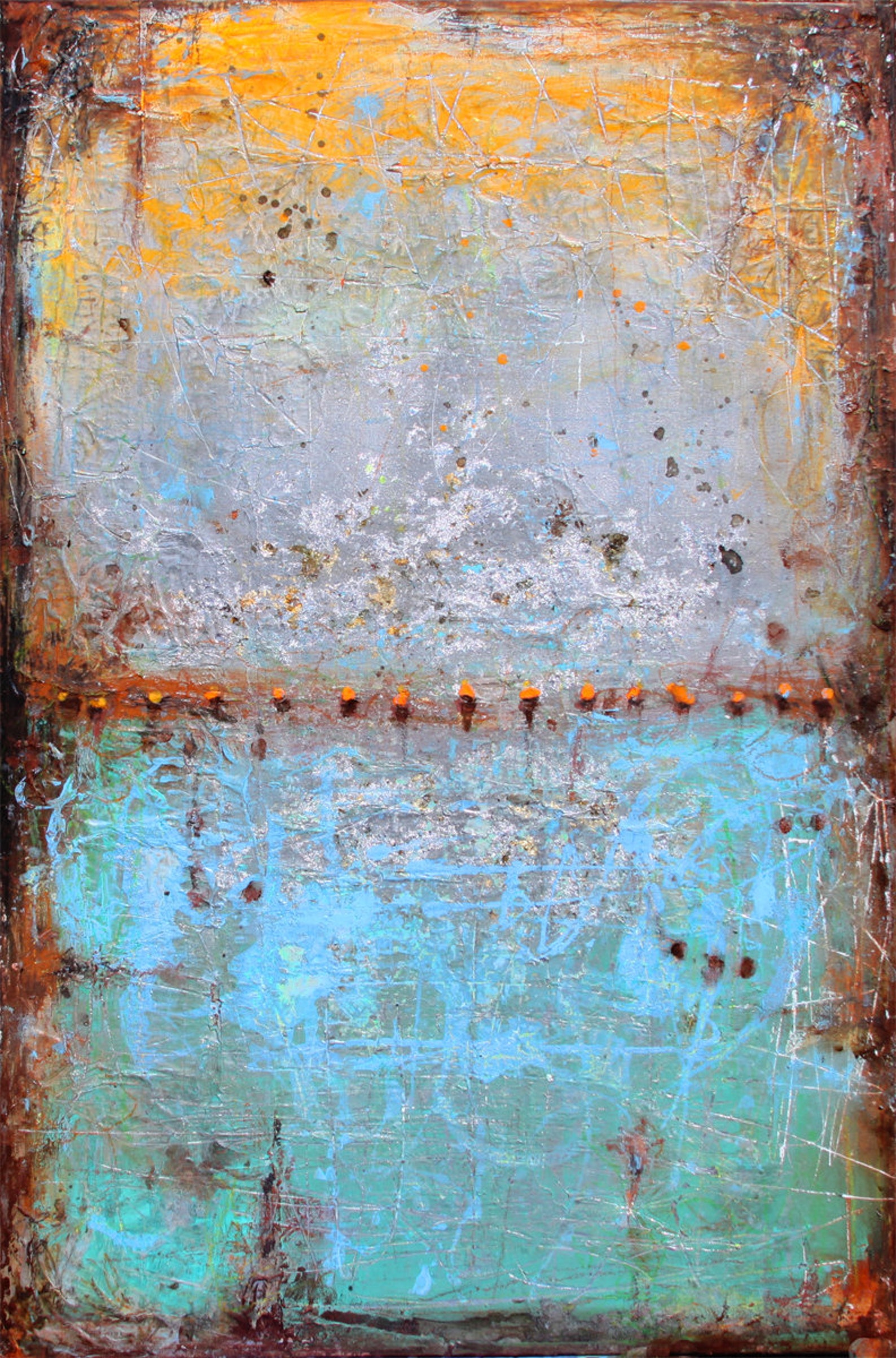 Silver Painting-original Painting on Canvas-metallic | Etsy