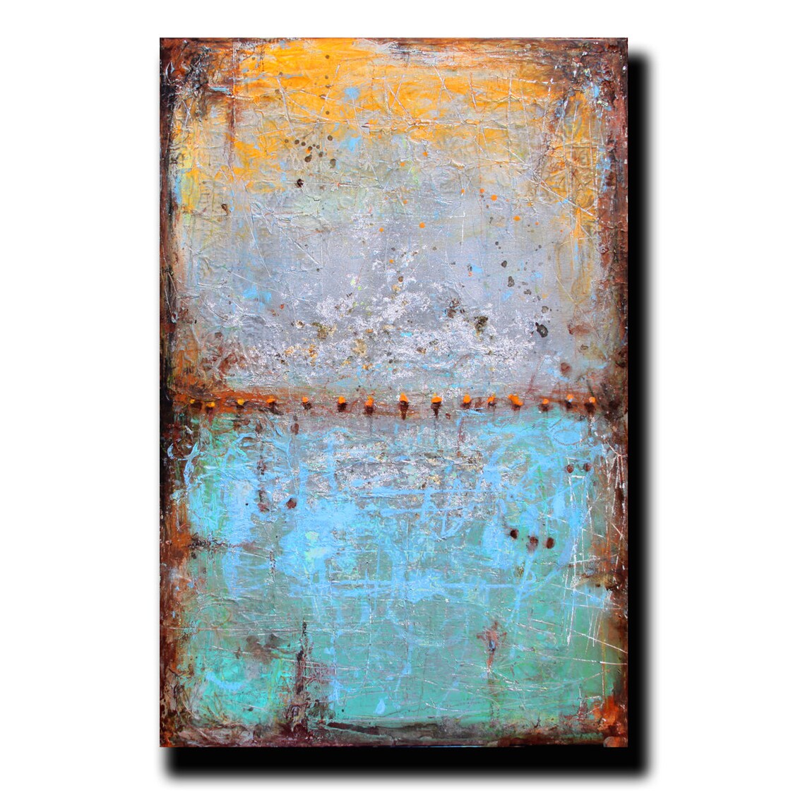 Silver Painting-original Painting on Canvas-metallic | Etsy