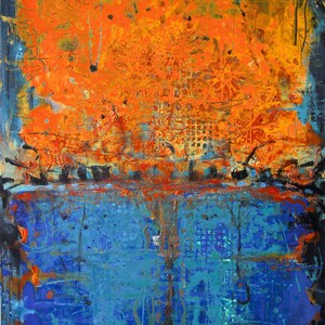 Abstract Painting, Original Abstract Art, Industrial Art, Abstract on ...