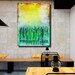 Extra Large Scale Canvas Original Abstract Painting 48x36 Yellow Green ...
