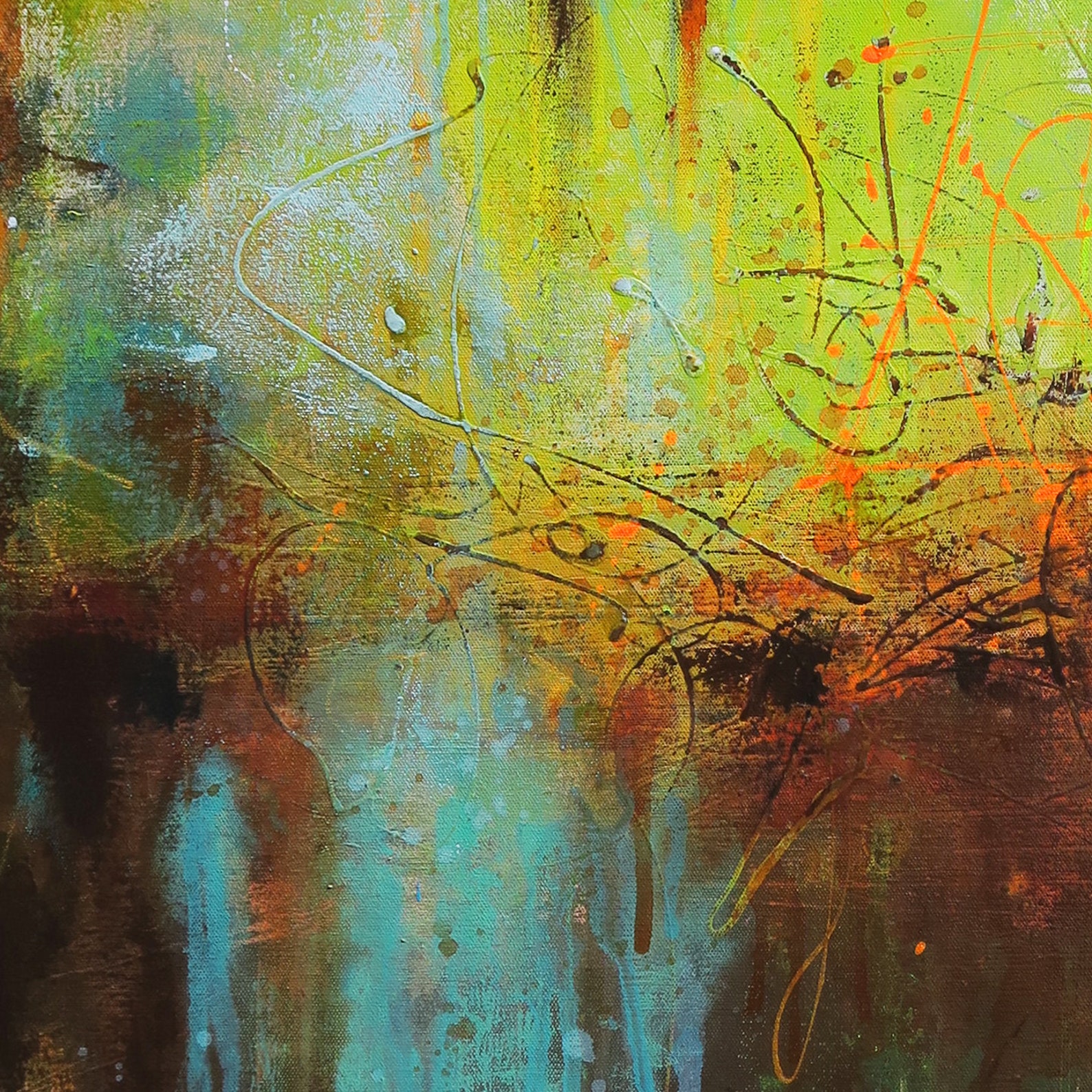 Extra Large Scale Canvas Original Abstract Painting Unreveled - Etsy