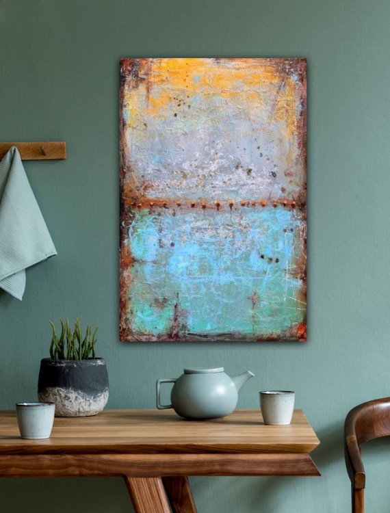 Silver Painting-original Painting on Canvas-metallic | Etsy