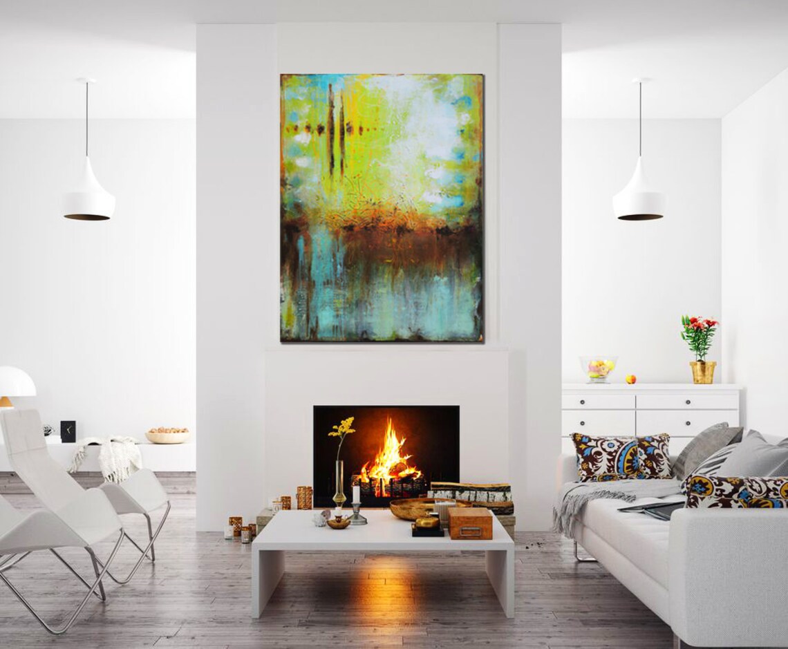 Extra Large Scale Canvas Original Abstract Painting Unreveled - Etsy
