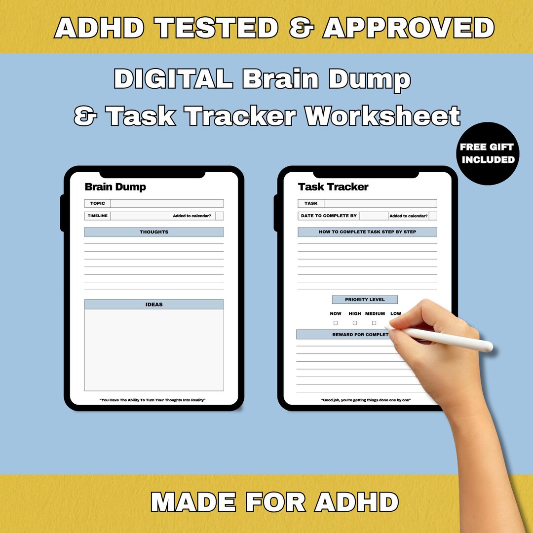 ADHD Digital Brain Dump 2026: Executive Function, Thought Organizer, To ...