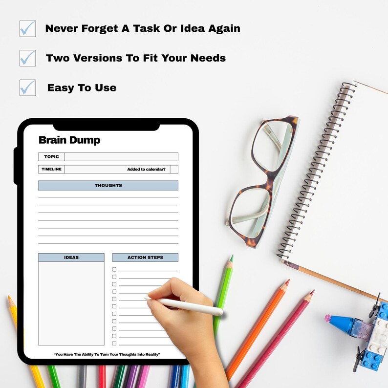 ADHD Digital Brain Dump 2026: Executive Function, Thought Organizer, To ...