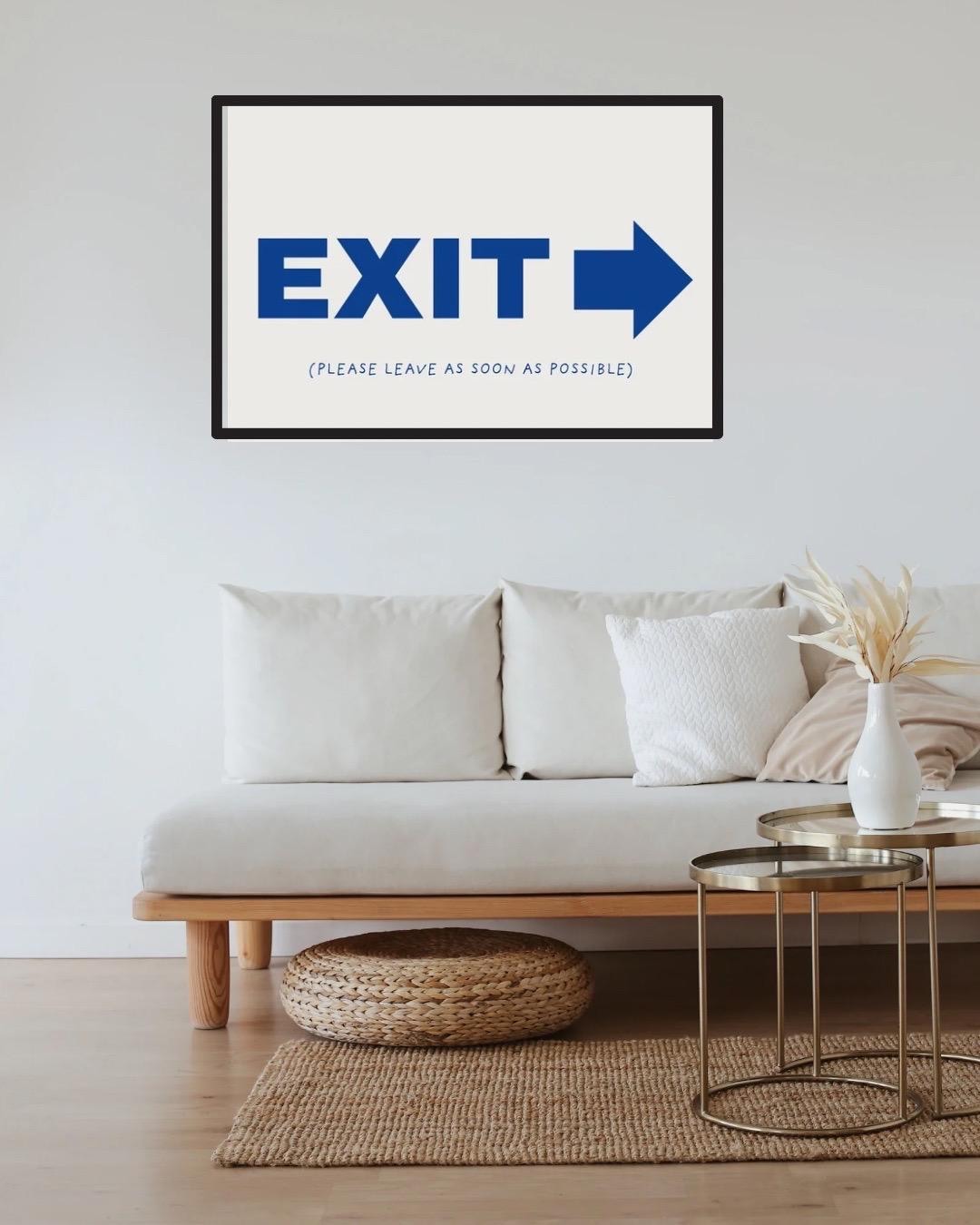 Please Leave! Room Print - Etsy