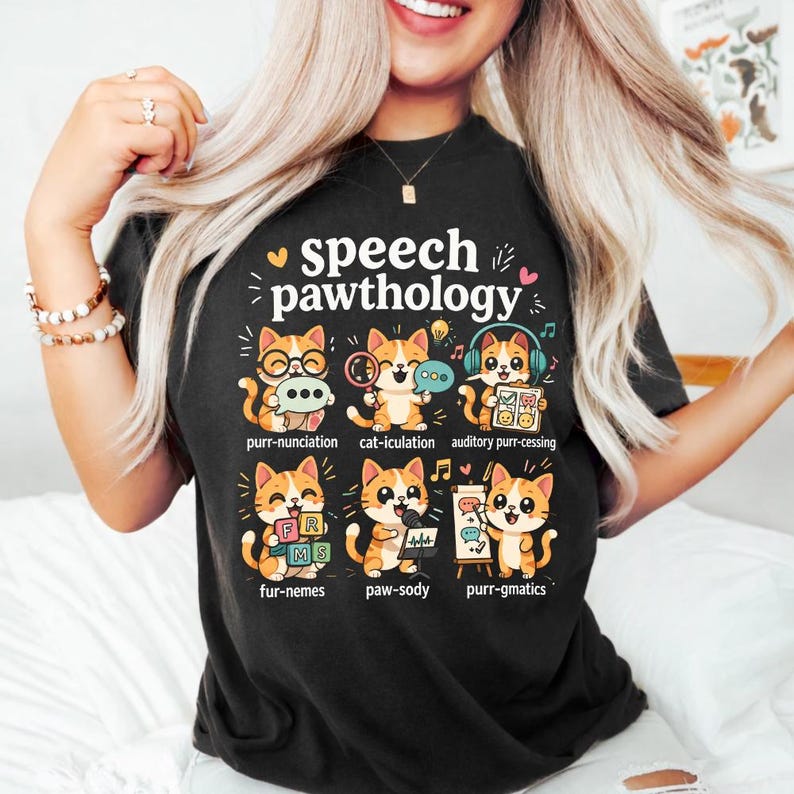Funny Cat Speech Therapy PNG, Cute SLP Cat Design, Speech Language ...