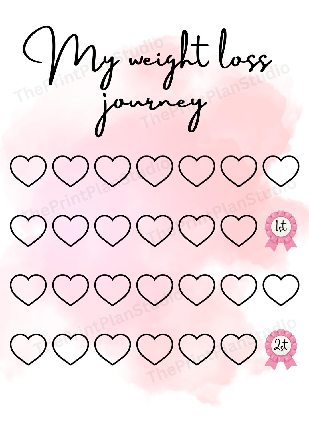 2 Stone Weight Loss Tracker- Digital Download - Etsy Australia