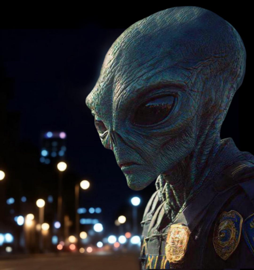 Alien Cop - Etsy