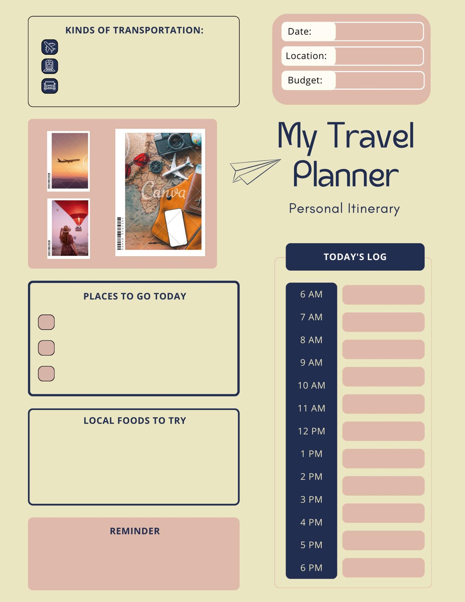 Printable Complete Travel Journal - Etsy