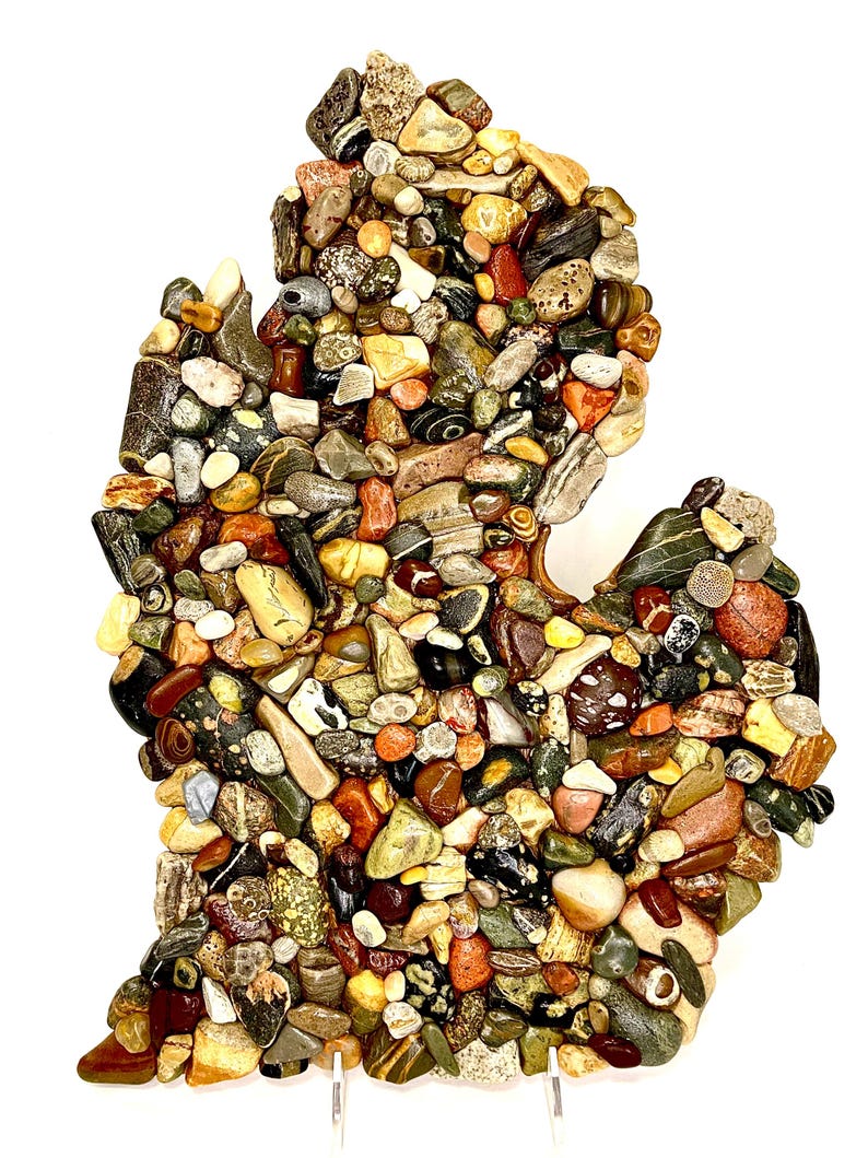 Michigan Stone Wall Art | Lakes Fossil Artwork - Etsy