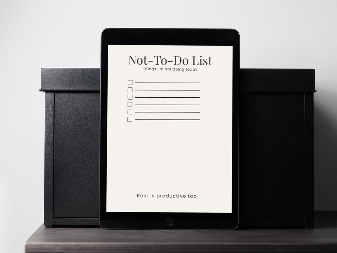 Not-to-do List Printable - Minimal Aesthetic Planner - Soft ...
