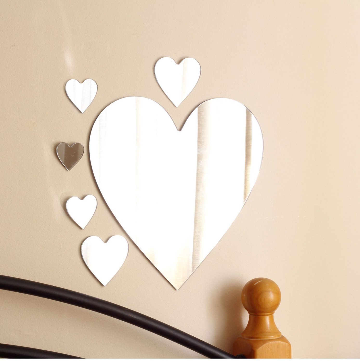 Large Heart Wall Mirror for Bedroom Bathroom Kitchen Living - Etsy