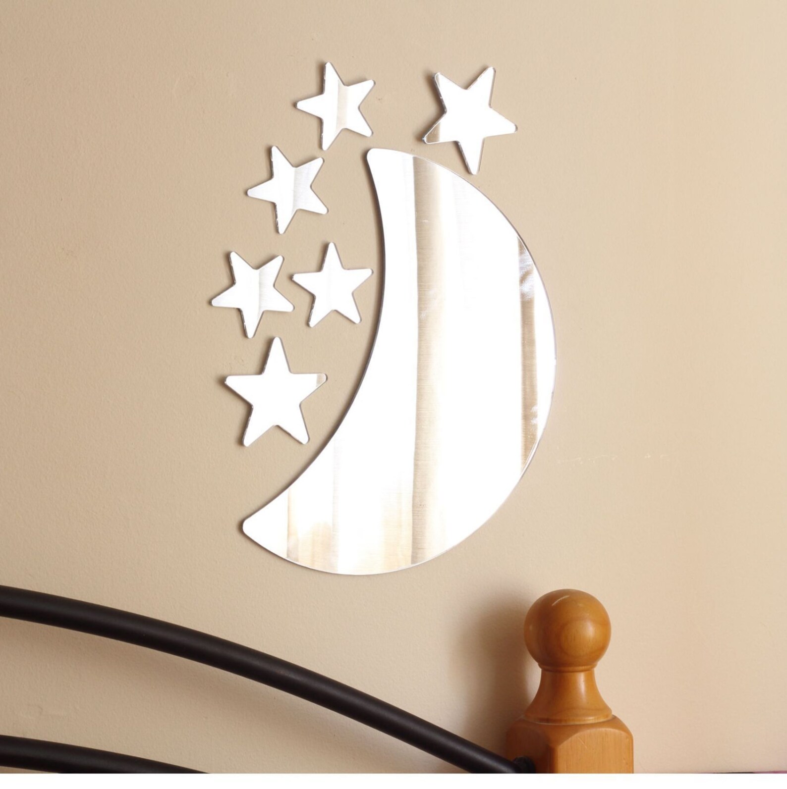 Large Moon & Star Wall Mirror Bedroom Bathroom Kitchen Living Room - Etsy