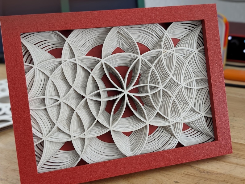 Sacred Geometry Mosaic Art - Seed of Life Flower Mandala - Design ...