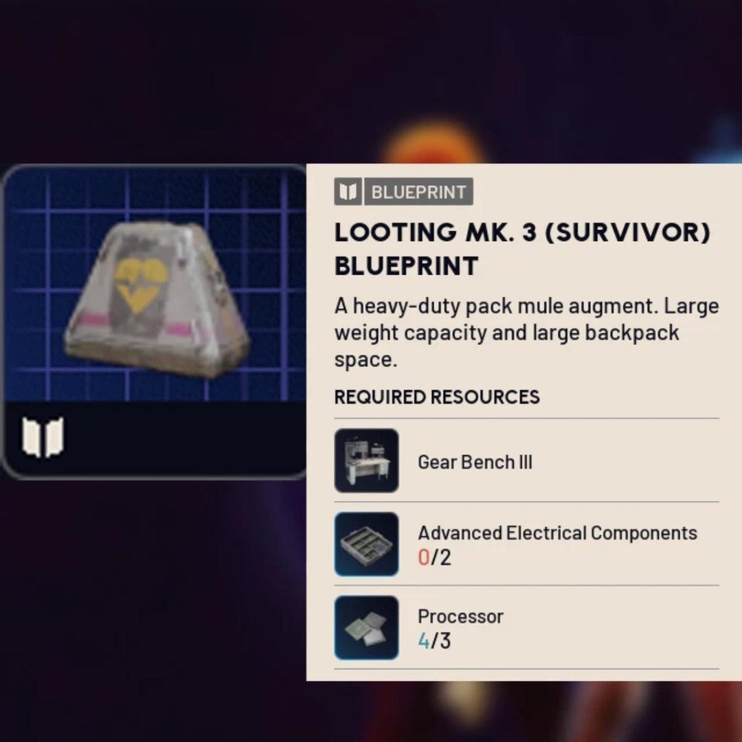 Arc Raiders Loot Mk3 Survivor Blueprint - Etsy.de