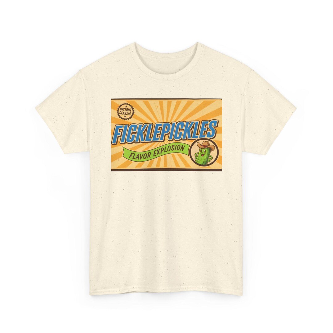 Fickle Pickles Logo Tee | Vintage Snack Label Shirt - Etsy