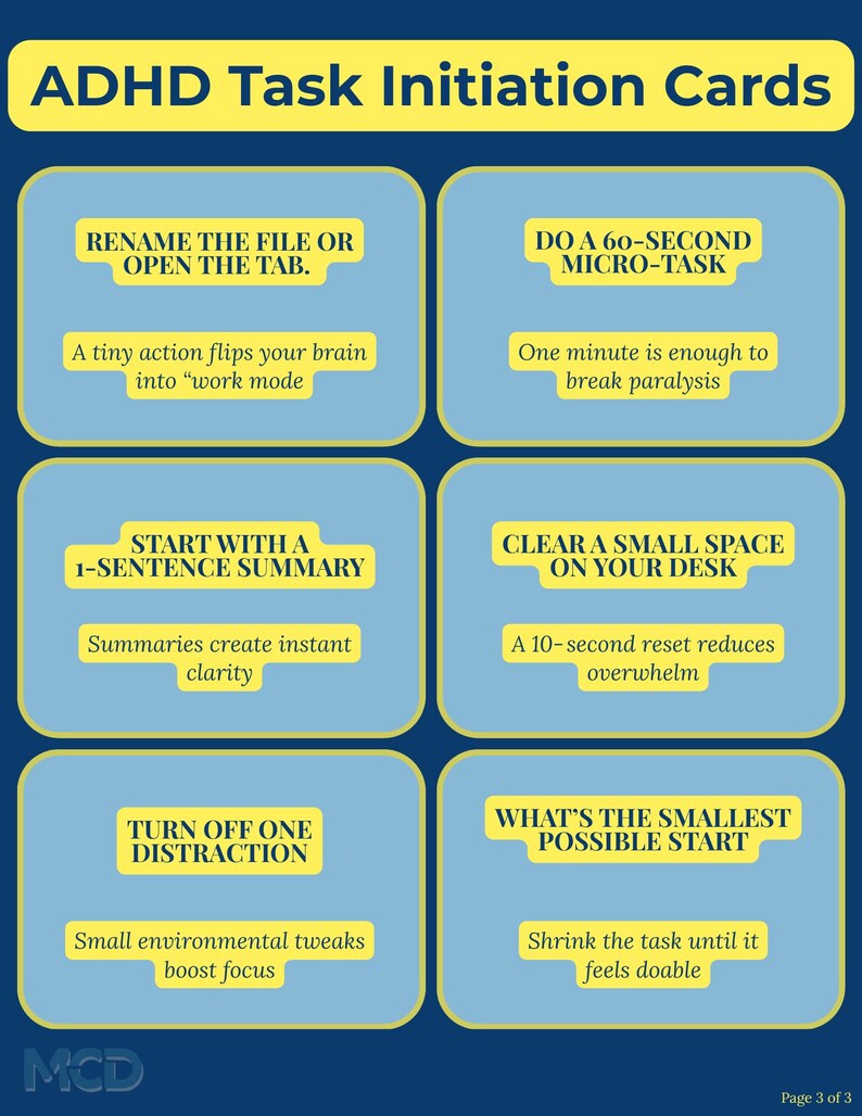 ADHD Dopamine Menu - Academic Boosters | Printable Task Initiation ...