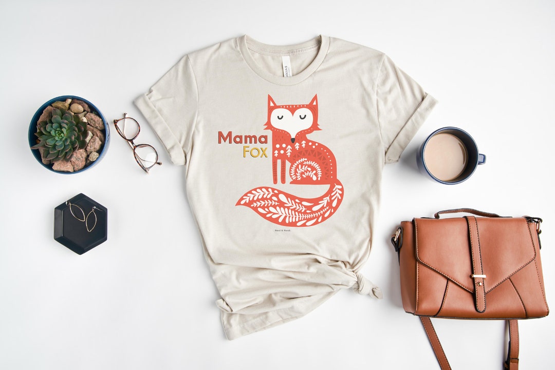 Mama Fox Shirt-foxy Mama Tee-mom Shirt-gift for Her-pregnancy Reveal ...