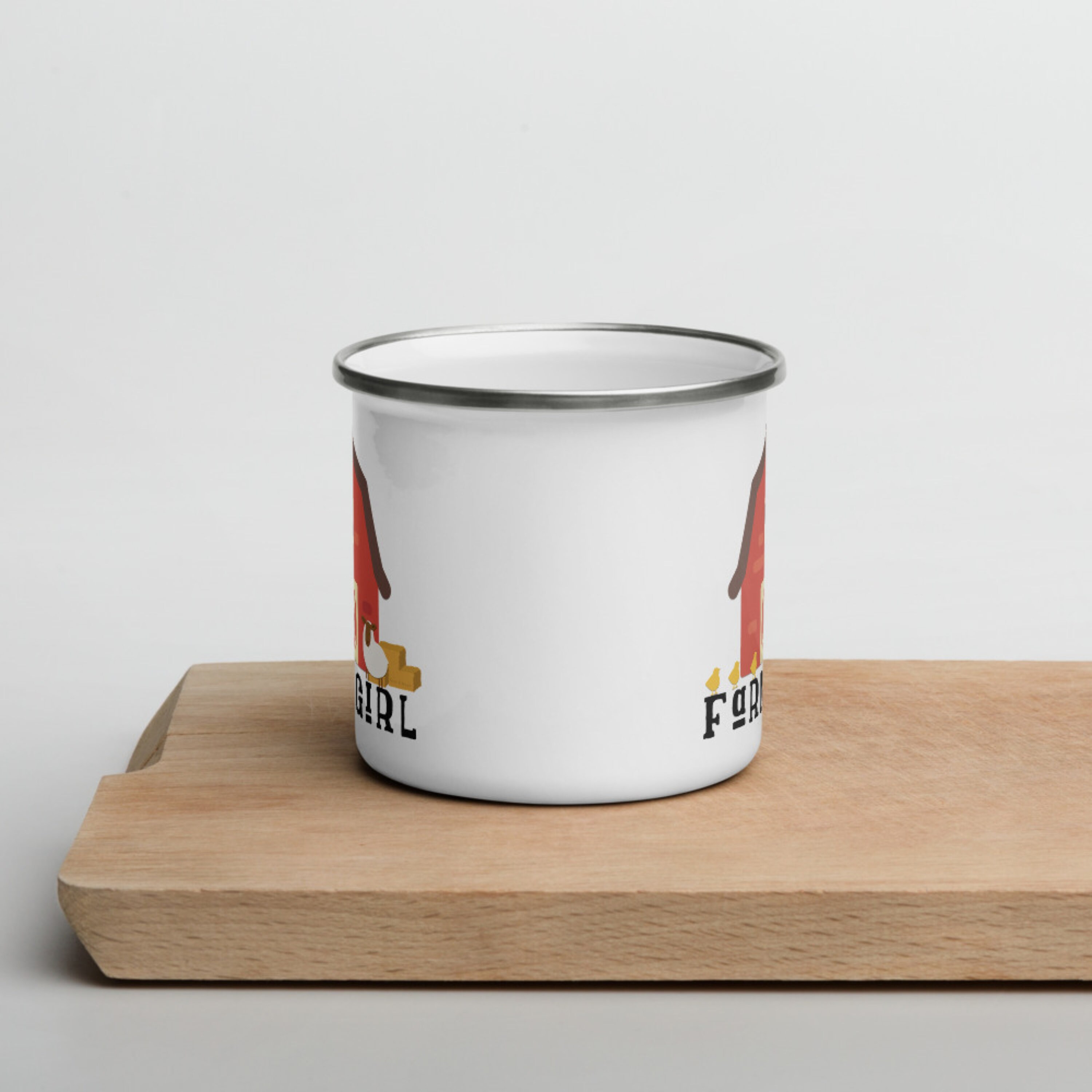 Farm Girl Enamel Mug, Farmhouse Mug, Farm Life, Farm Lover Mug, Chicken ...