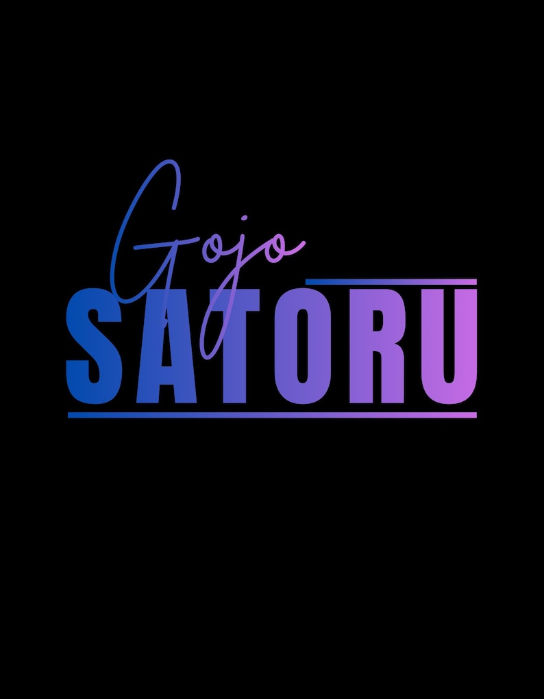 Gojo Satoru Graphic T-shirt | Anime Character Tee, Purple Lightning ...