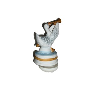 Vintage Music Box Goose or Duck Playing Trumpet on Top Plays Talk to ...