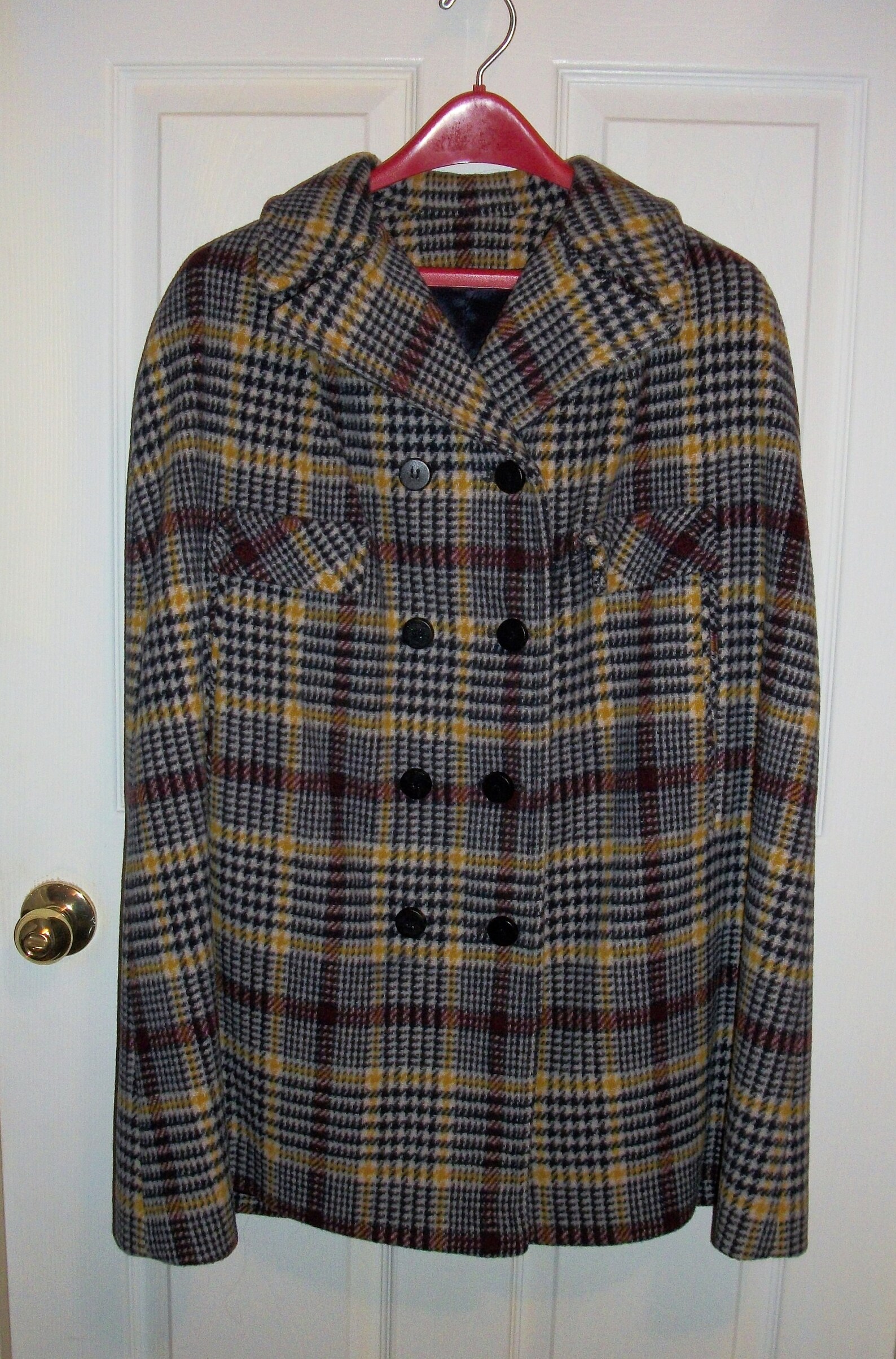 Vintage 1950s Plaid Wool Double Breasted Cape by Dee Dee Deb - Etsy