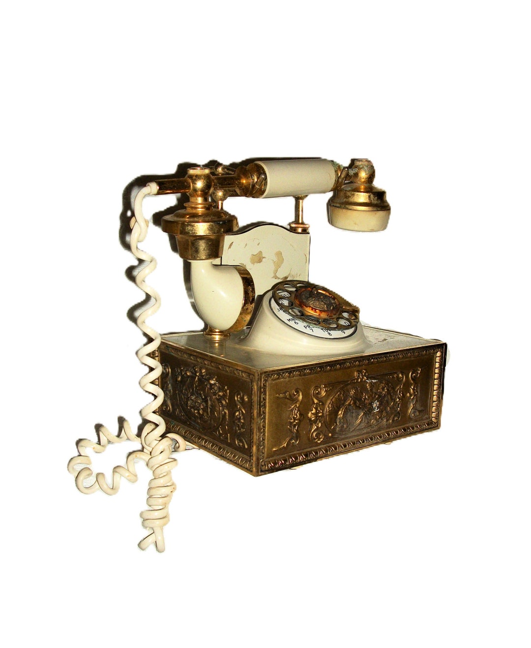 Vintage Telephone Rotary Dial French Provincial Princess Style Phone ...