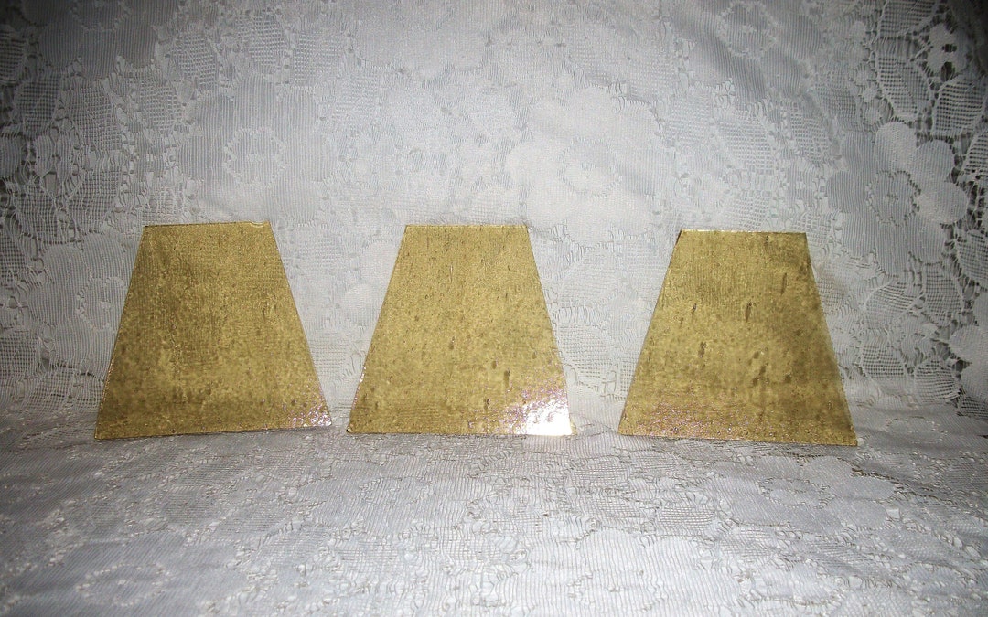 Antique Amber Beveled Glass Panel, Trapezoid Shape, Gas Light ...