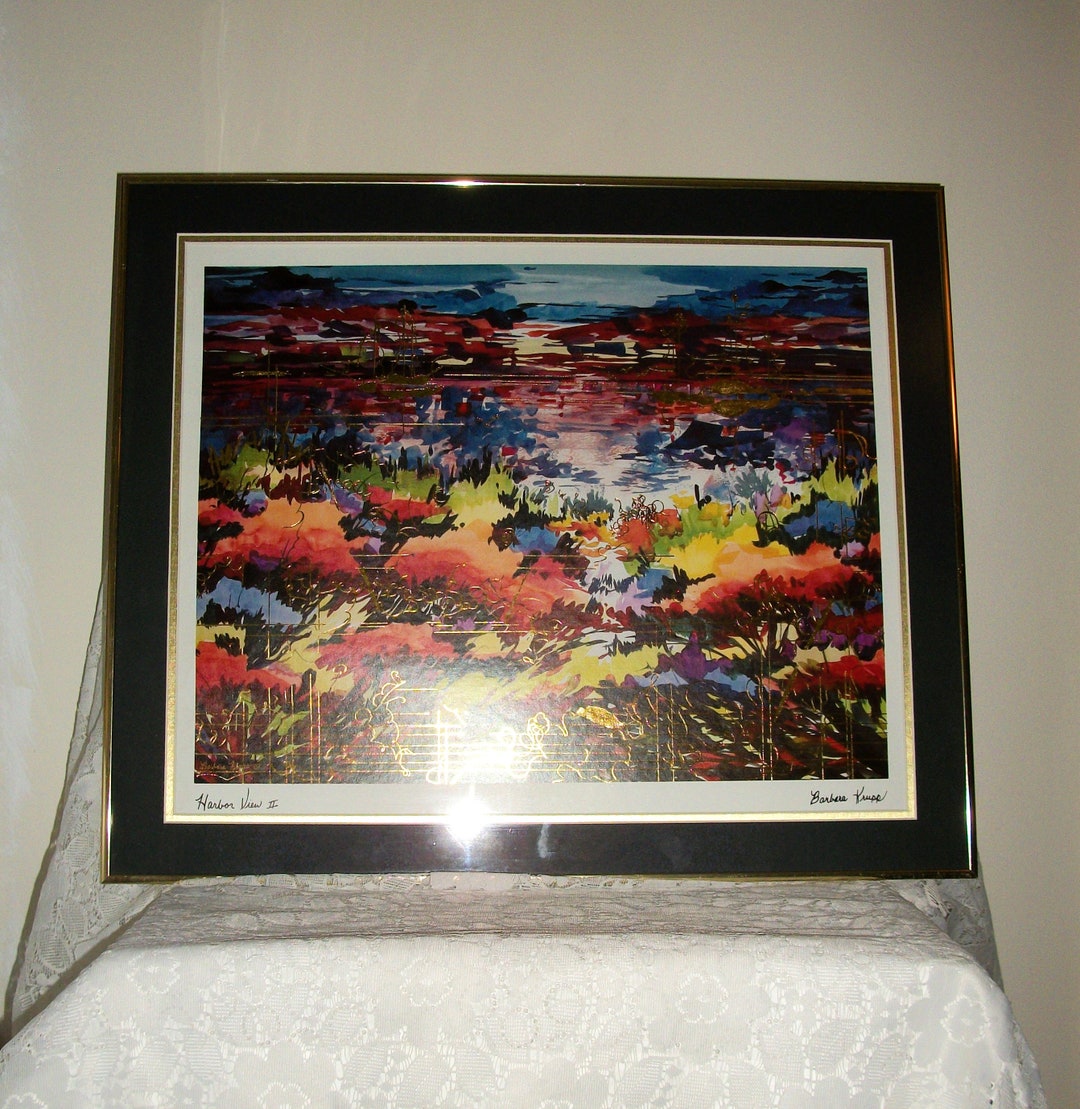 Sale 70% OFF Vintage Lithograph Art Print 'harbor View II' Framed ...