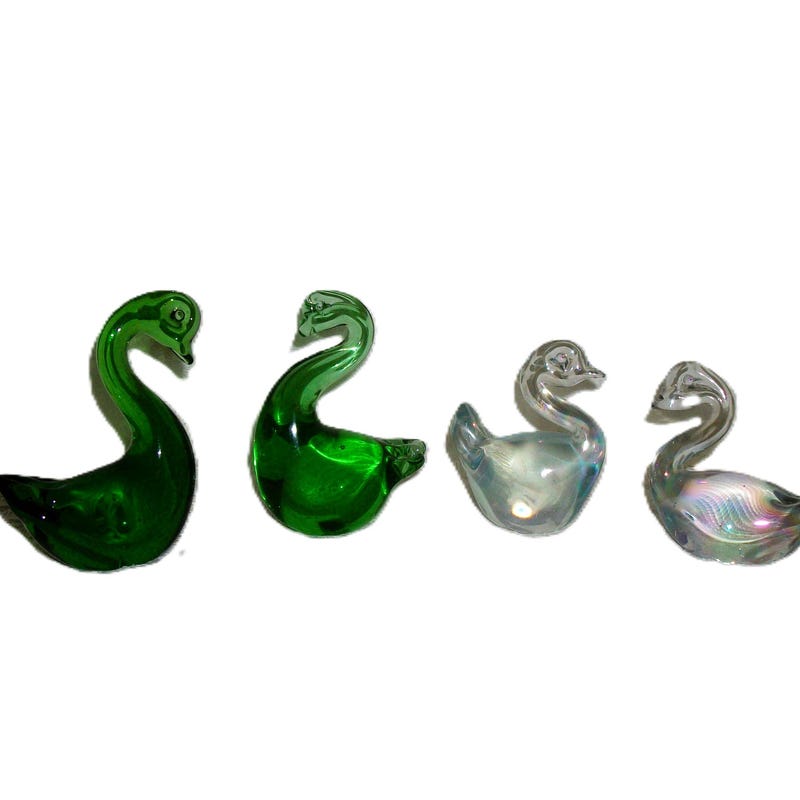 Swan Glass Paperweights - Etsy