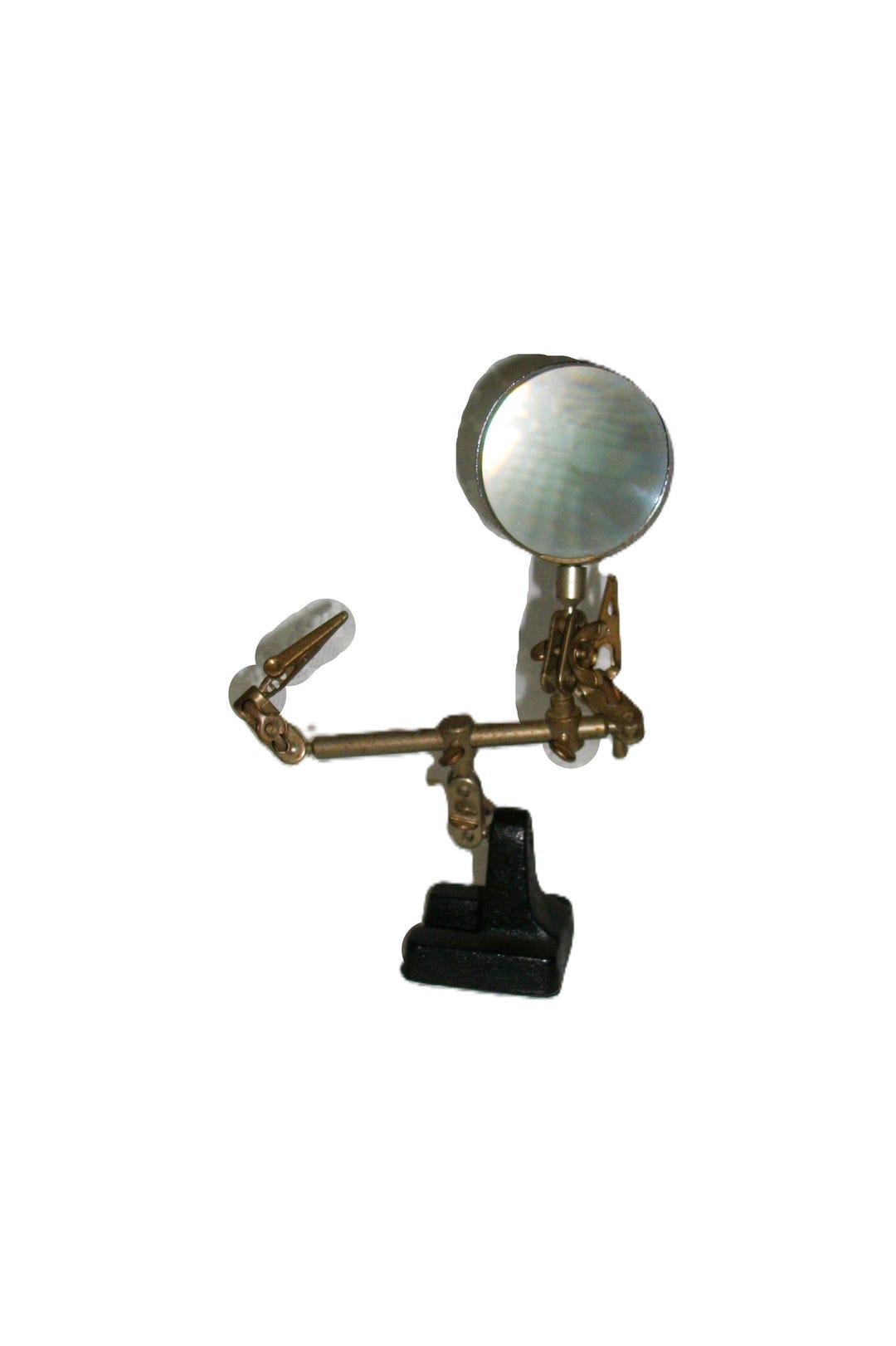 Vintage 3rd Hand Magnifier Stand Solder Fishing Tie Jewelry Hobby Work ...
