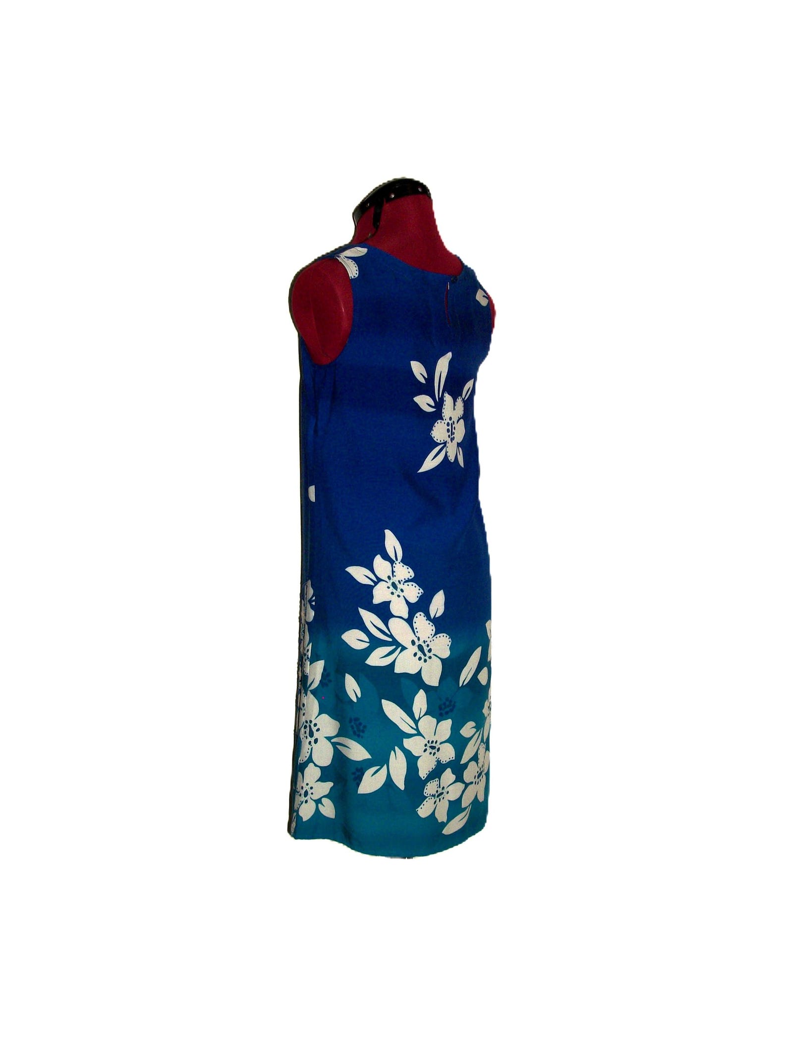 Sale 90% OFF Vintage Blue Tank Dress Floral Sundress Size 4 Only 1 ...
