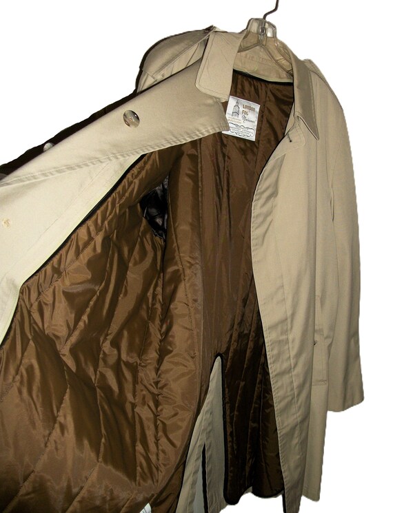 Vintage Khaki Beige Trench Coat Overcoat by London Fo… - Gem