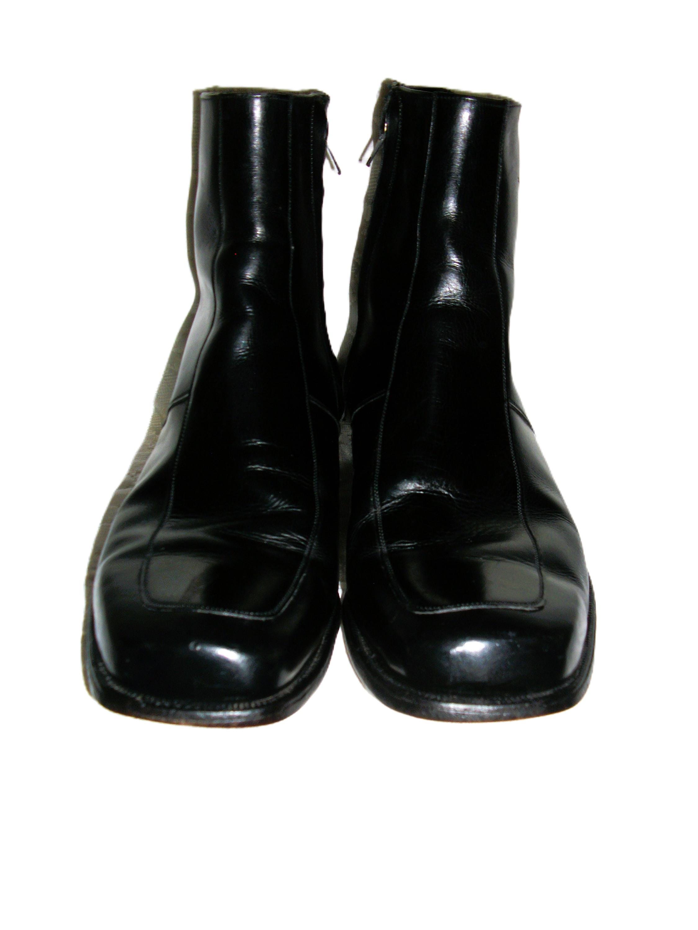 Vintage Black Leather Beatles Boots Florsheim Size 11 1/2 Mod USA Only ...