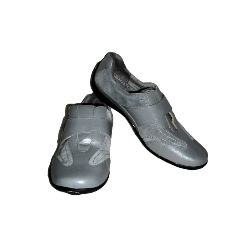 Grey Leather Shoes - Etsy